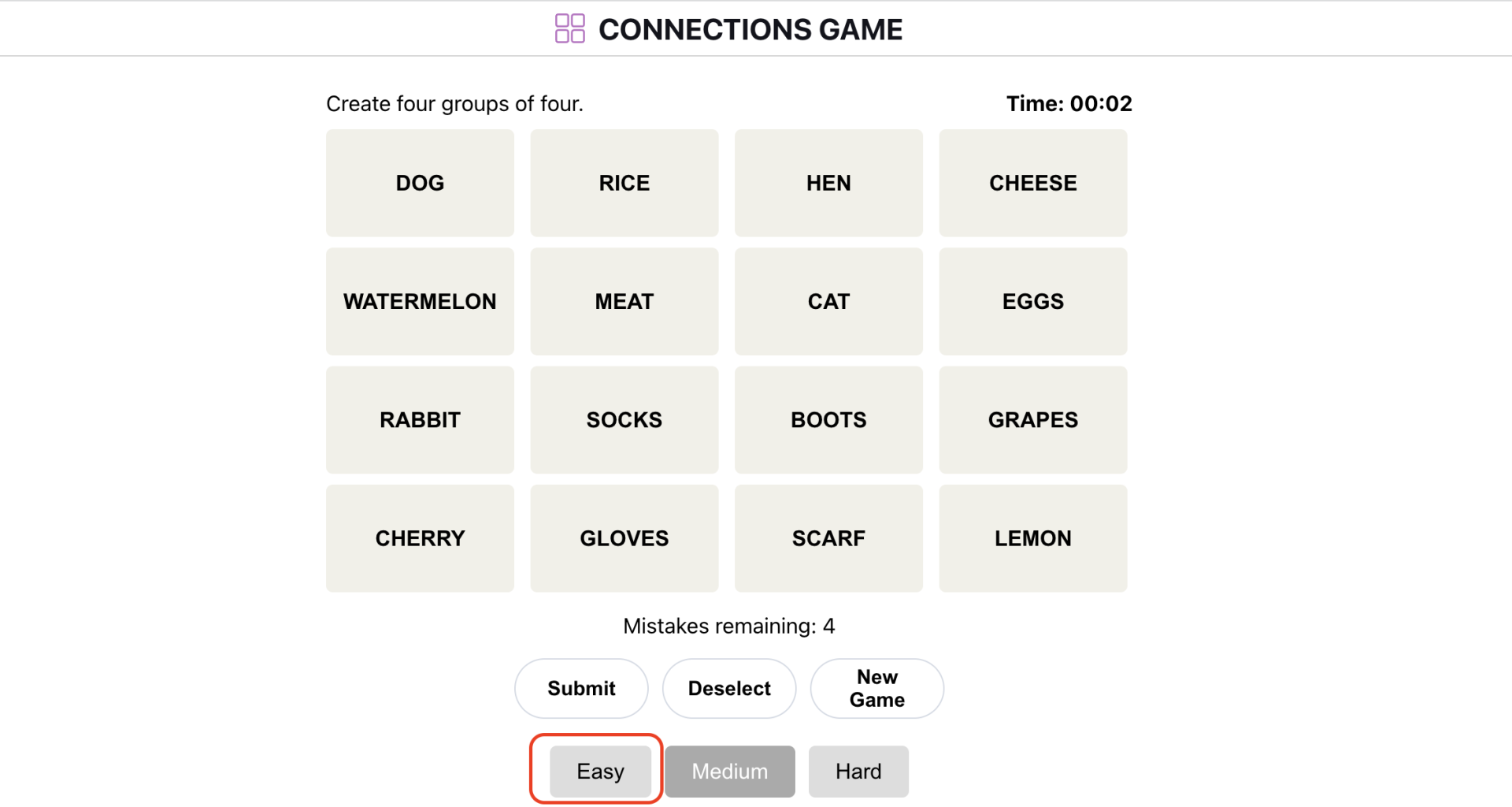 How to Play Connections Game Easy Mode | Connections Game's Blog